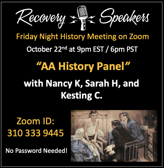 AA History Panel with Nancy K, Sarah H, and Kesting C. - 10/22/2021 ...
